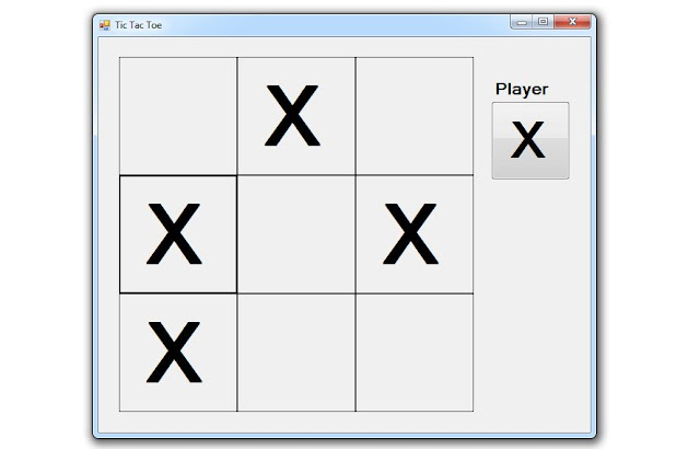 Develop Tic Tac Toe game using basic Windows Form and C# Dotnet codes