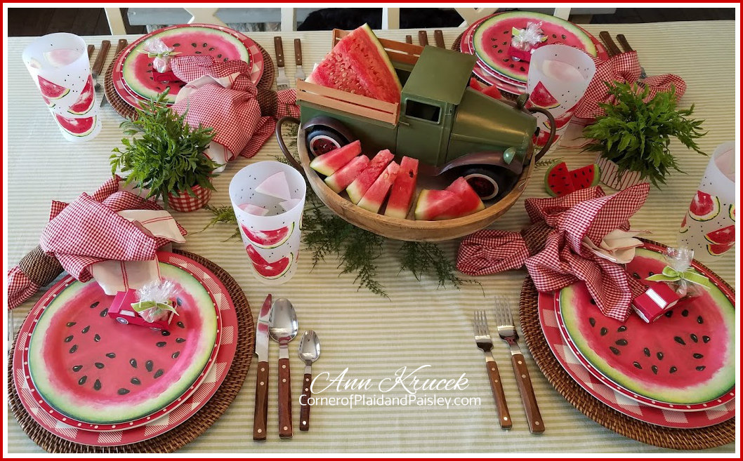 Watermelon Delivery - Corner of Plaid and Paisley