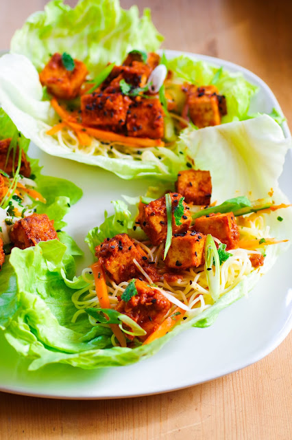 Spicy Lemongrass Tofu Lettuce Wraps |Euphoric Vegan