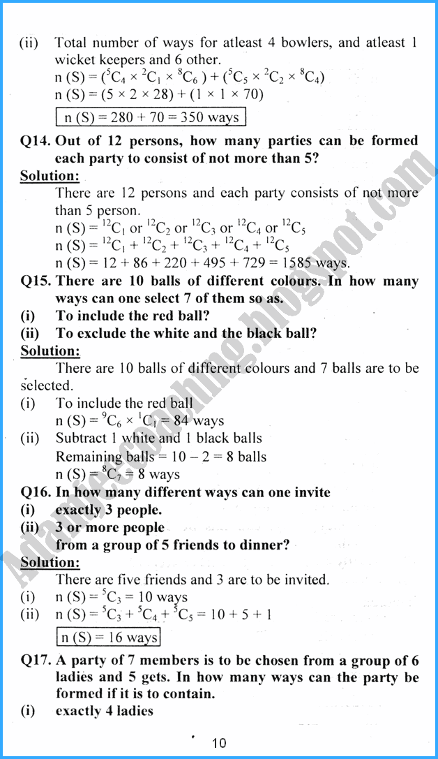 Adamjee Coaching Permutations Combinations And Introduction To