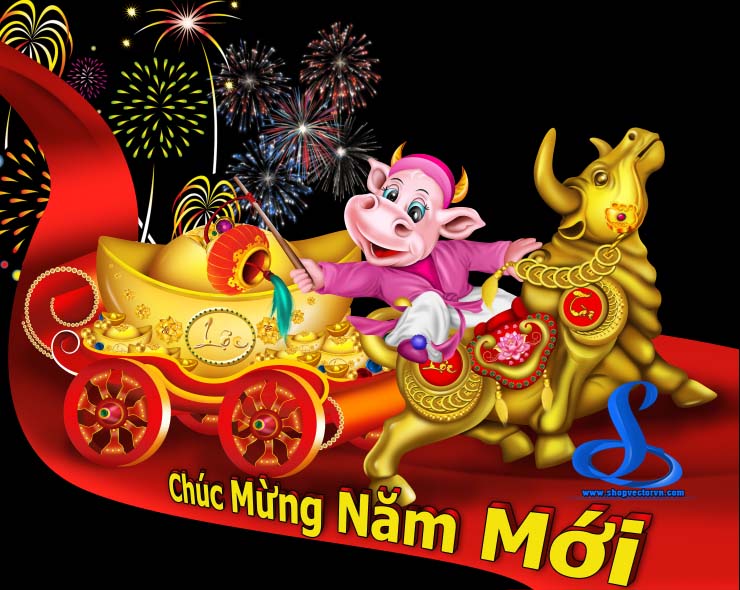 vector in lịch xuân 2021 - shopvectorvn