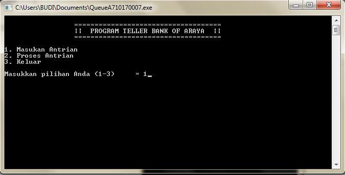 PROGRAM QUEUE (ANTRIAN) | Gudang Ilmu Informatika