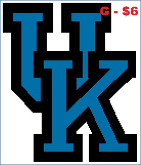EASY PATTERNS: University of Kentucky Wildcats cross-stitch pattern