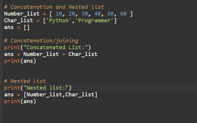 Geek4Tutorial.com: Lists in Python