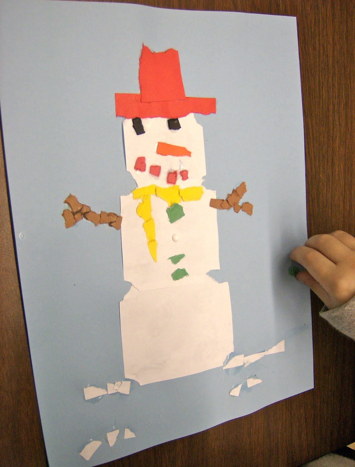 Zilker Elementary Art Class: Kinder Snowman Collage