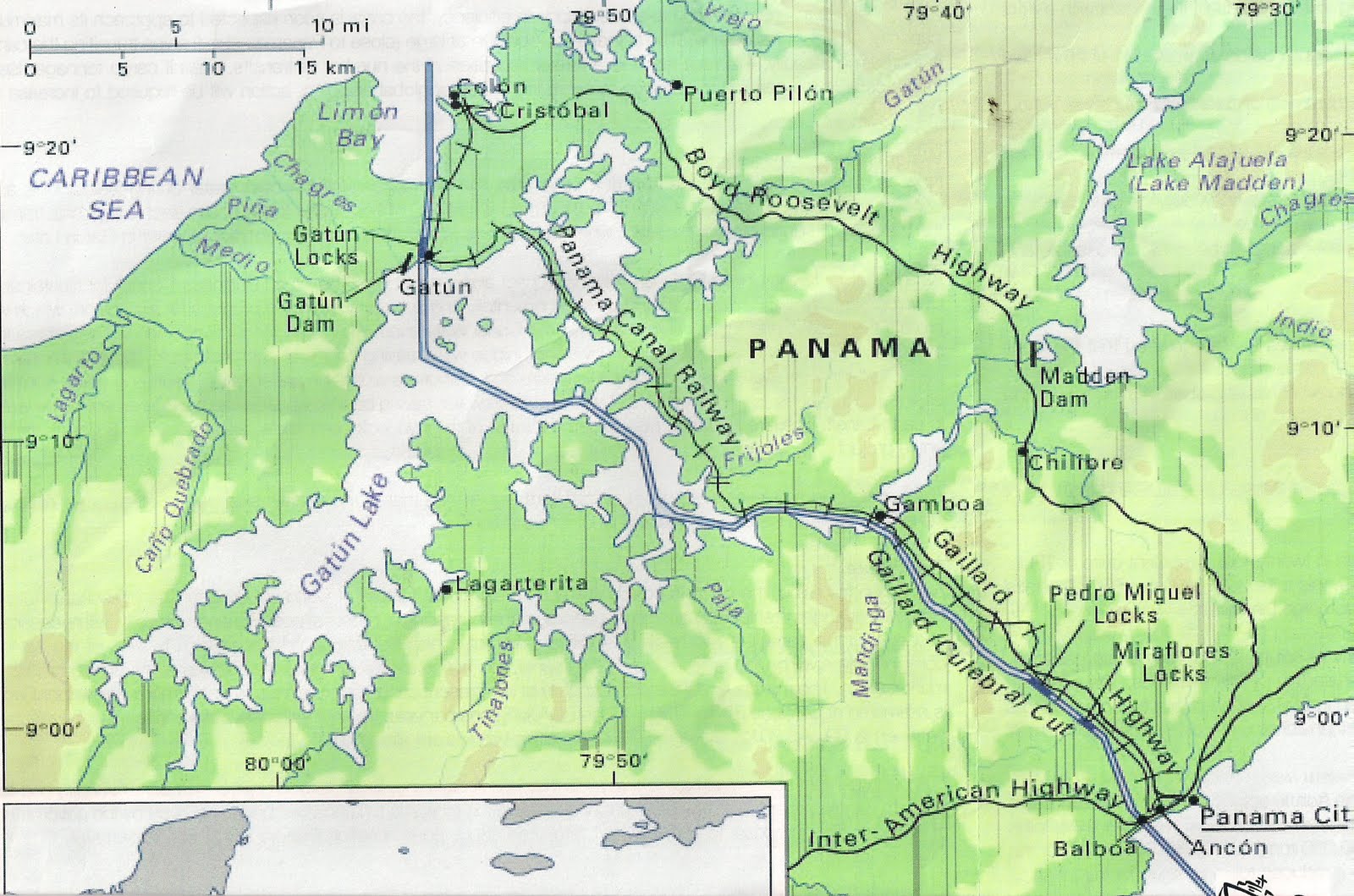 Panama Canal Railway Map