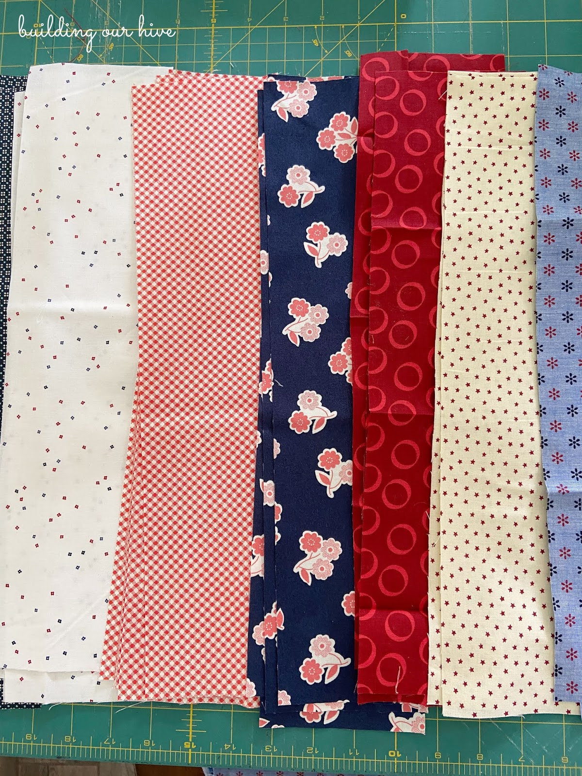 Patriotic Fabric Strip Table Runner