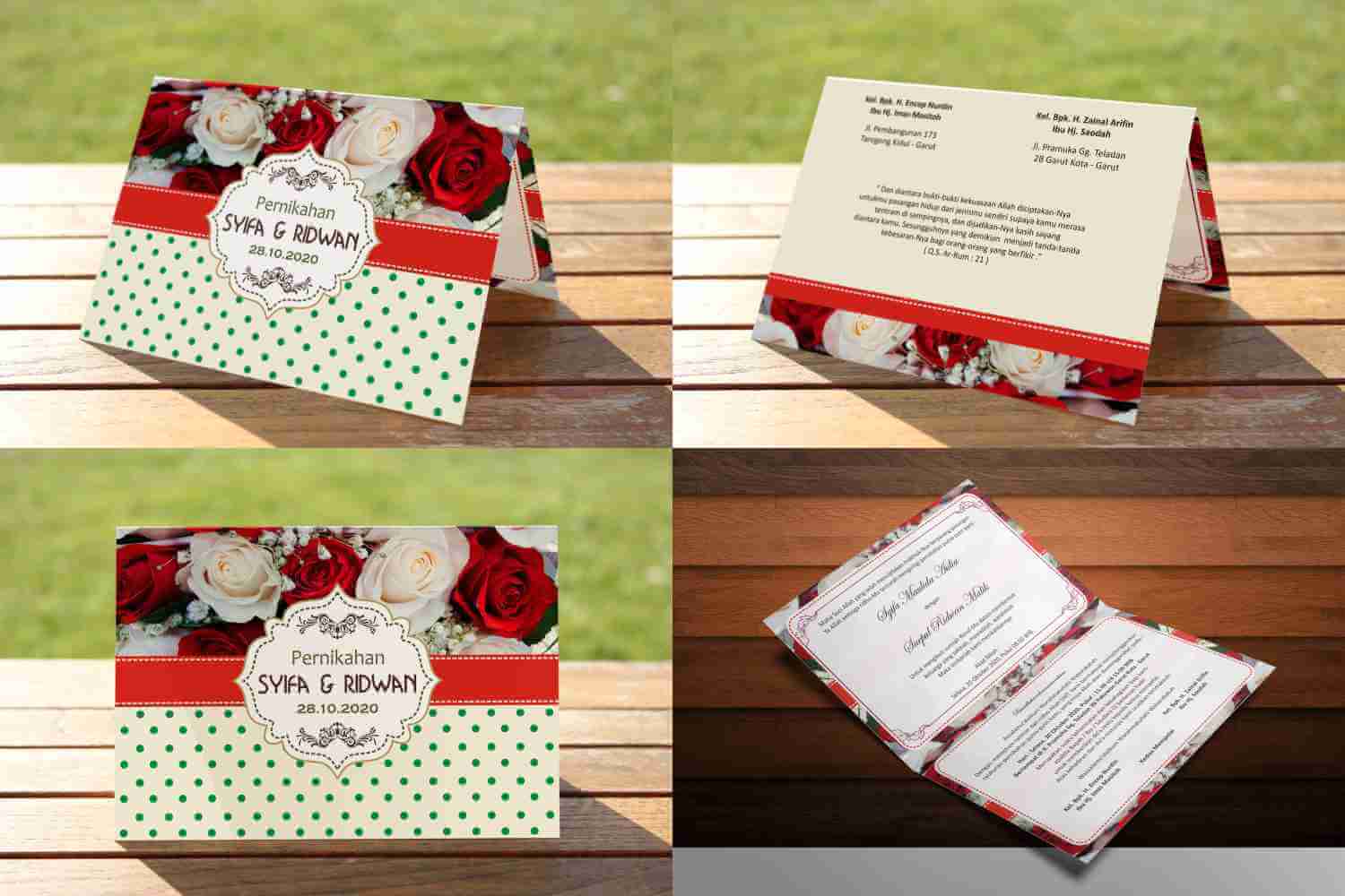 Download 10 Desain Kartu Undangan Pernikahan Photoshop Format Psd ...