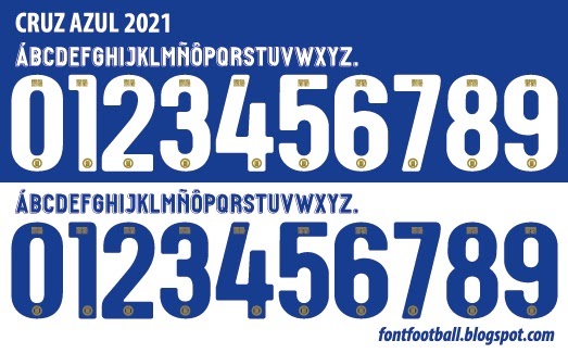 FONT FOOTBALL: Font Vector Cruz Azul 2021 kit