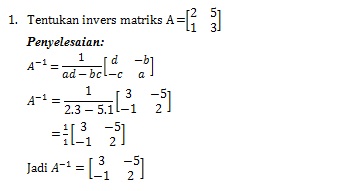 Halaman Isi: Contoh Soal Invers Matriks