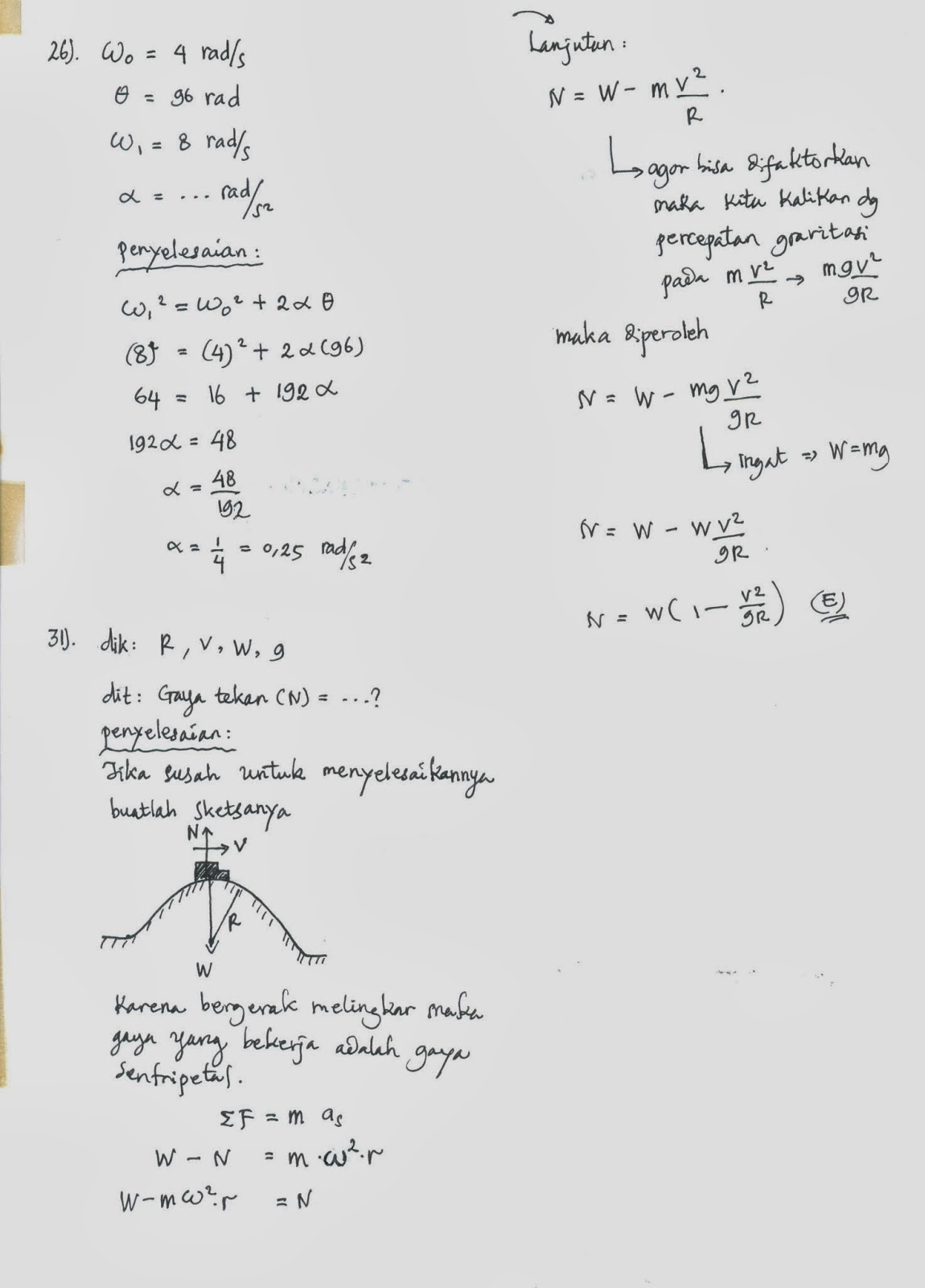 Modern Physics: Pembahasan Soal Gerak Melingkar Kelas X Modern Physics: Pembahasan Soal Gerak Melingkar Kelas X