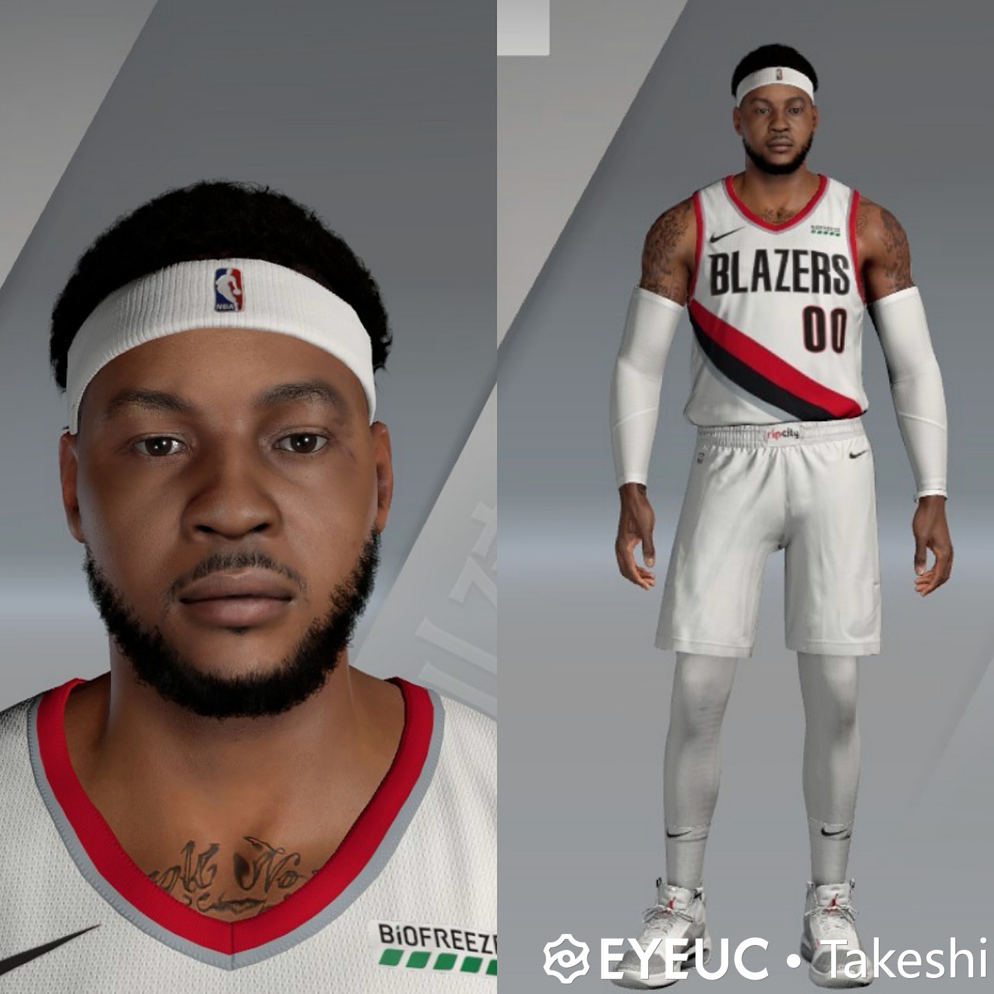 NBA 2K20 Carmelo Anthony Cyberface and Body Model Double Version by ...