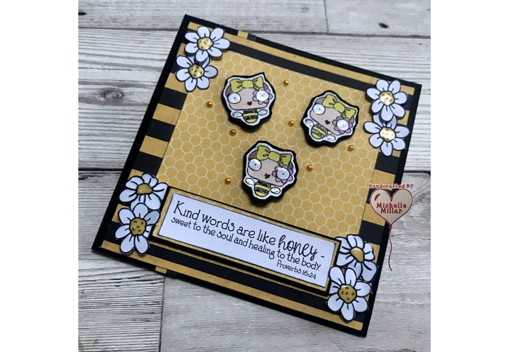 Shine Bright and Create: Bee Kind Notecard