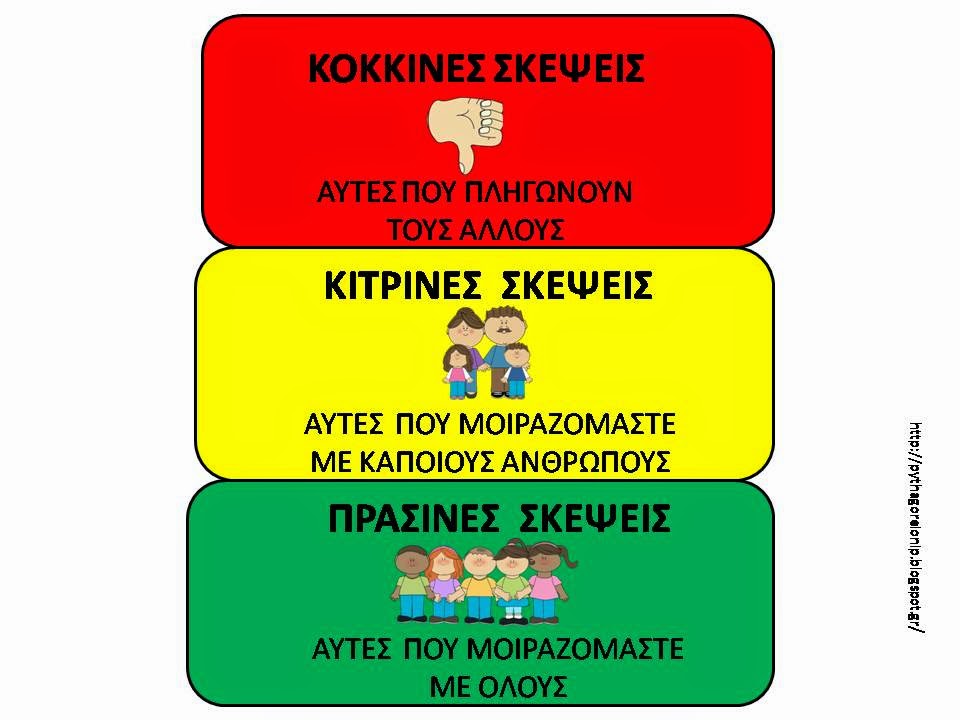 Πυθαγόρειο Νηπιαγωγείο: ΚΟΚΚΙΝΕΣ,ΚΙΤΡΙΝΕΣ, ΠΡΑΣΙΝΕΣ ΣΚΕΨΕΙΣ