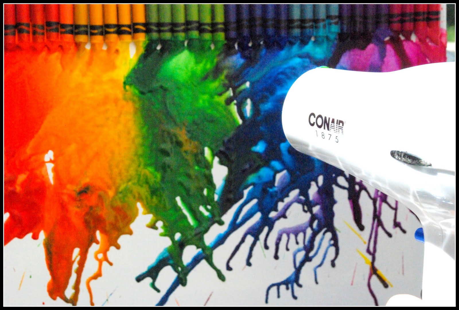 Dripping Crayons On Canvas