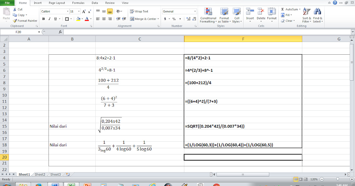 Afifah: Penggunaan Formula pada Microsoft Excel