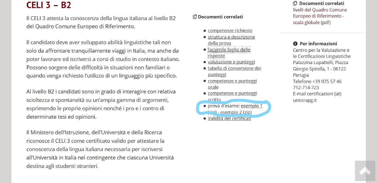 ESEMPIO PROVA ORALE CELI B1 (CORSO B1)