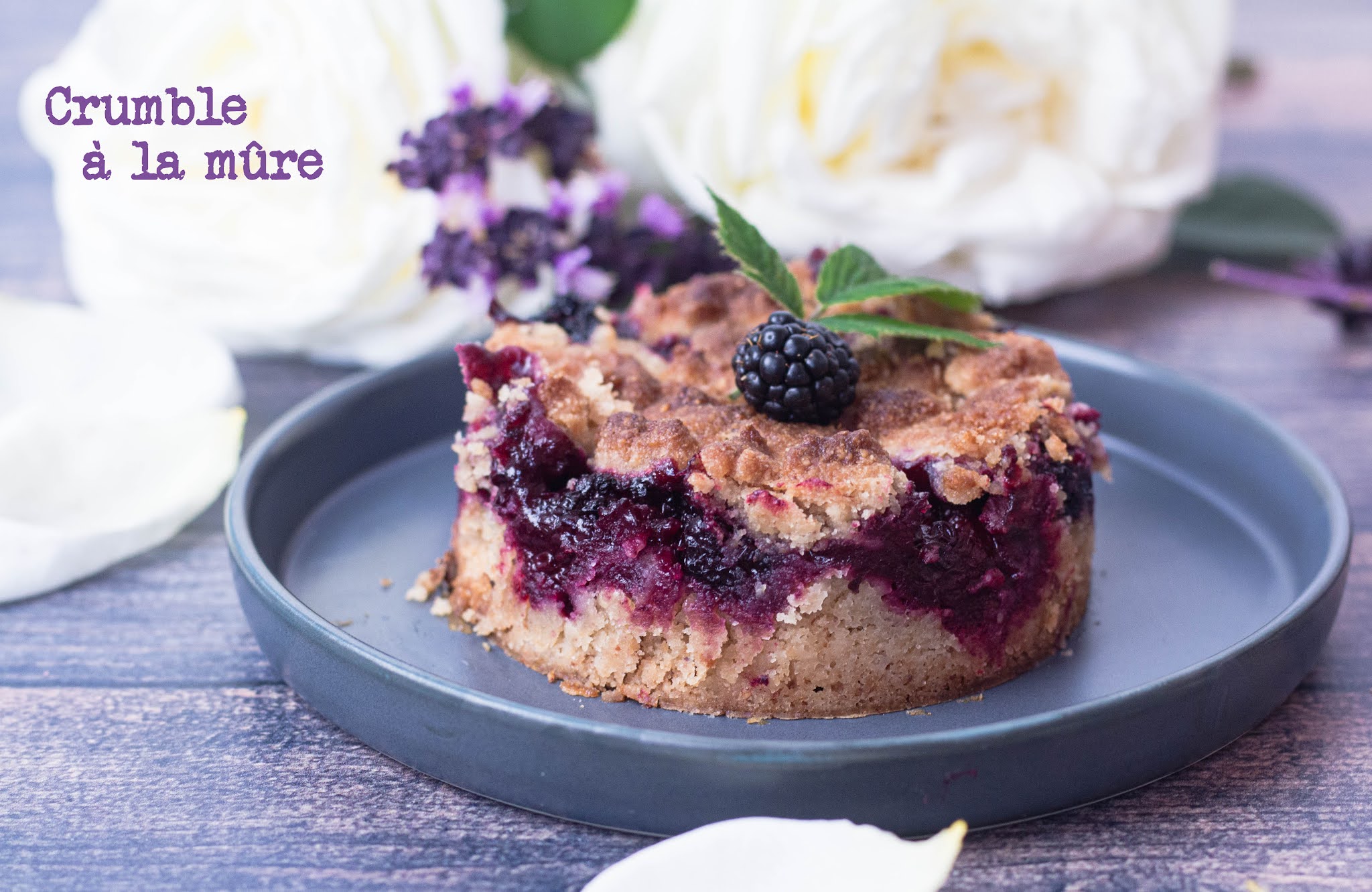 Crumbles individuels à la mûre