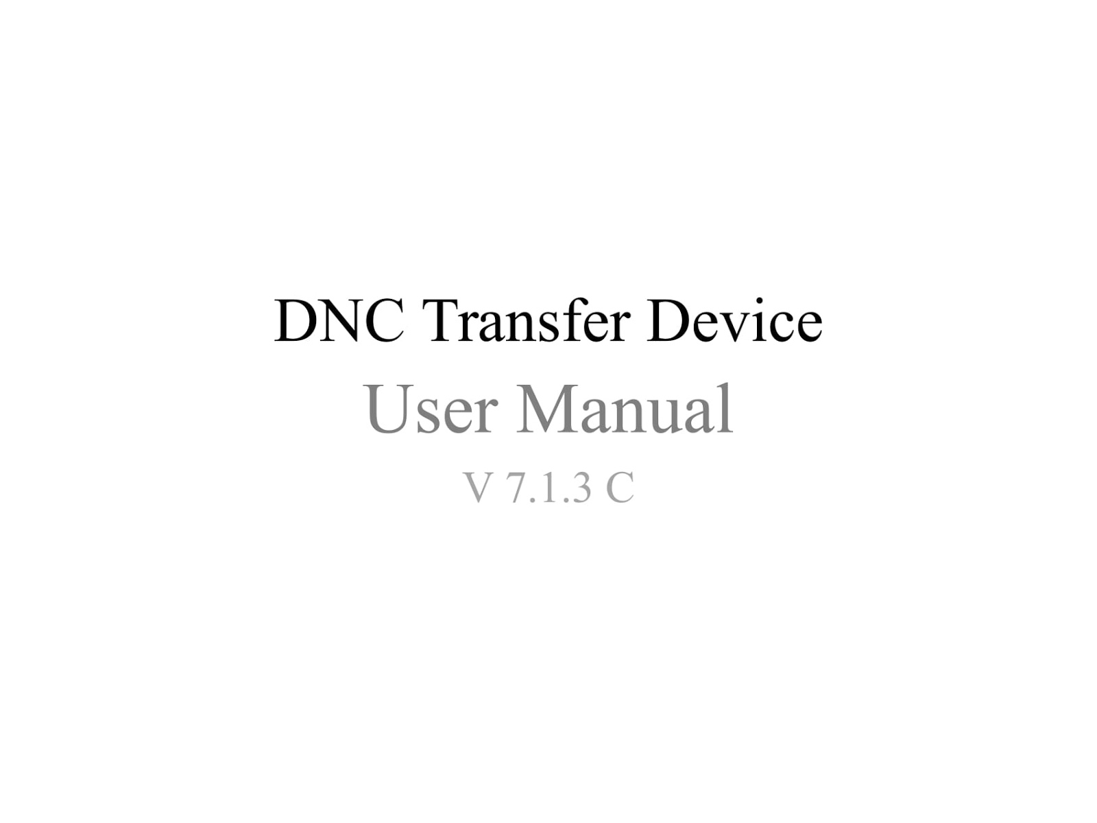 DNC Transfer Device Basic Manual ~ DNC Solution Co., Ltd - Transfer ...