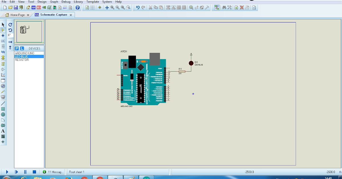 Arduino Blinking LED dengan Proteus | Siswa Go Blogger