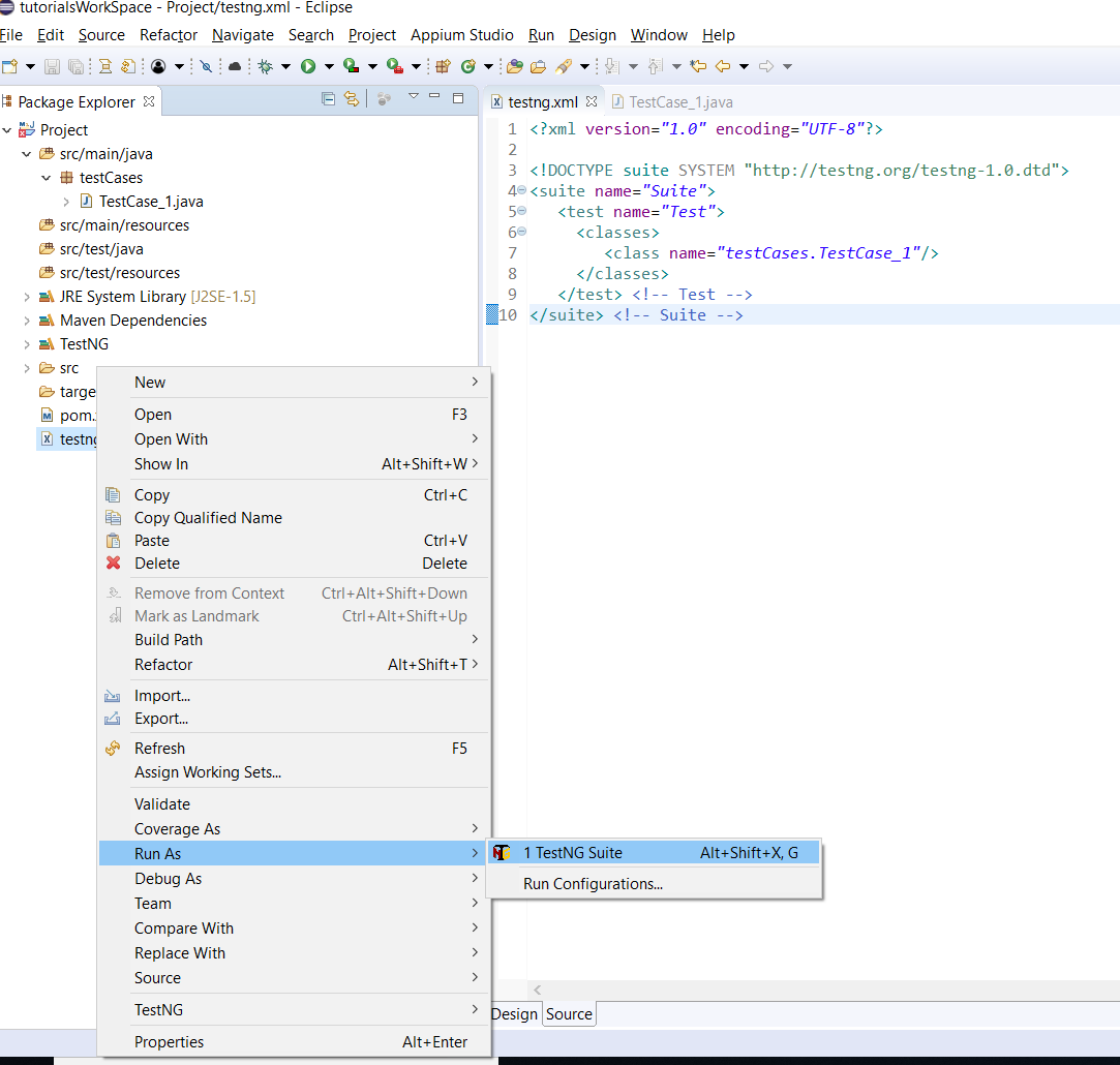 Appium Selenium And Software Testing Tutorial How To Create Testngxml File