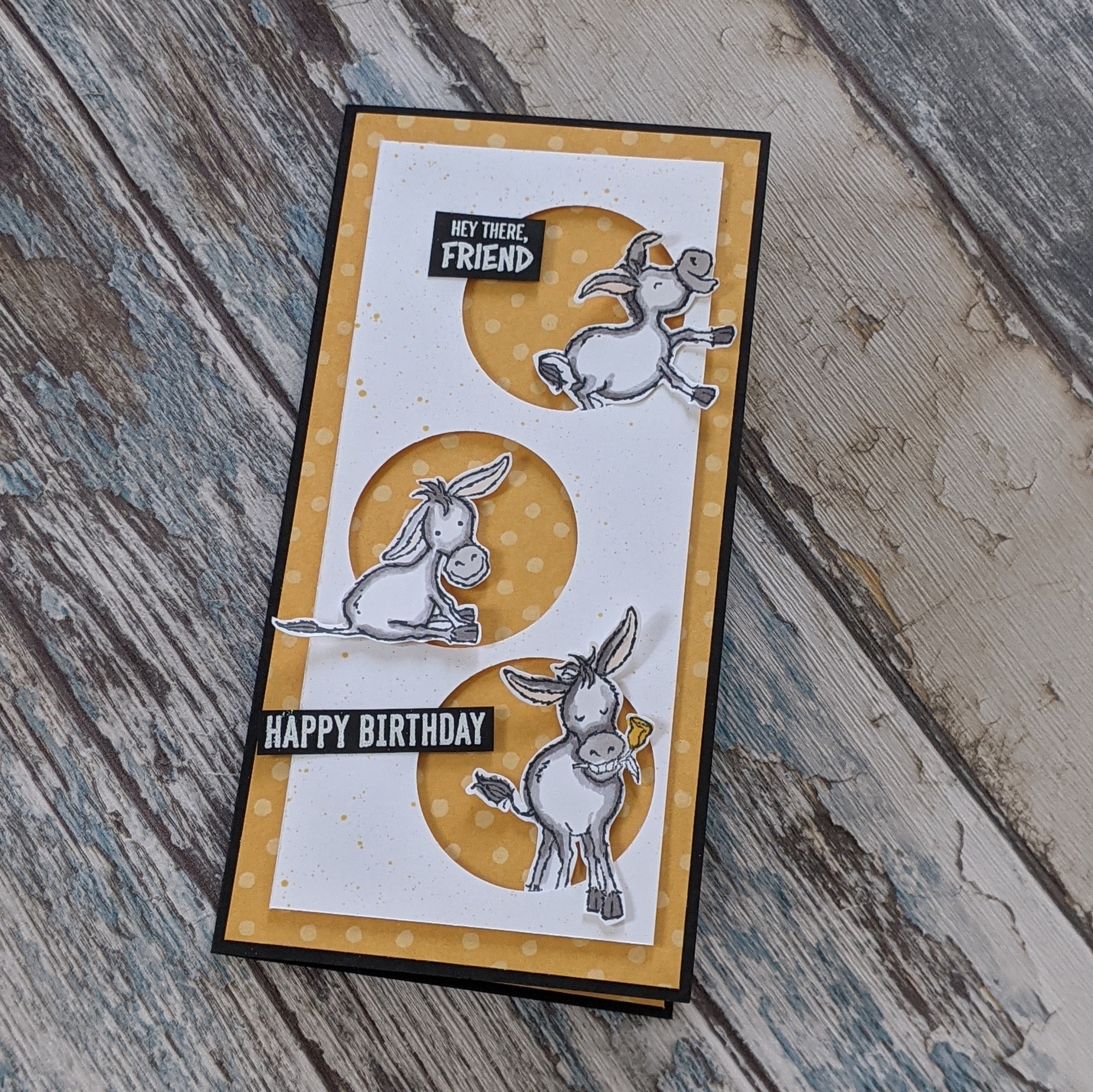 DARLING DONKEYS SLIMLINE CARD AND GIFT BAG | WITH FREE TUTORIAL ...