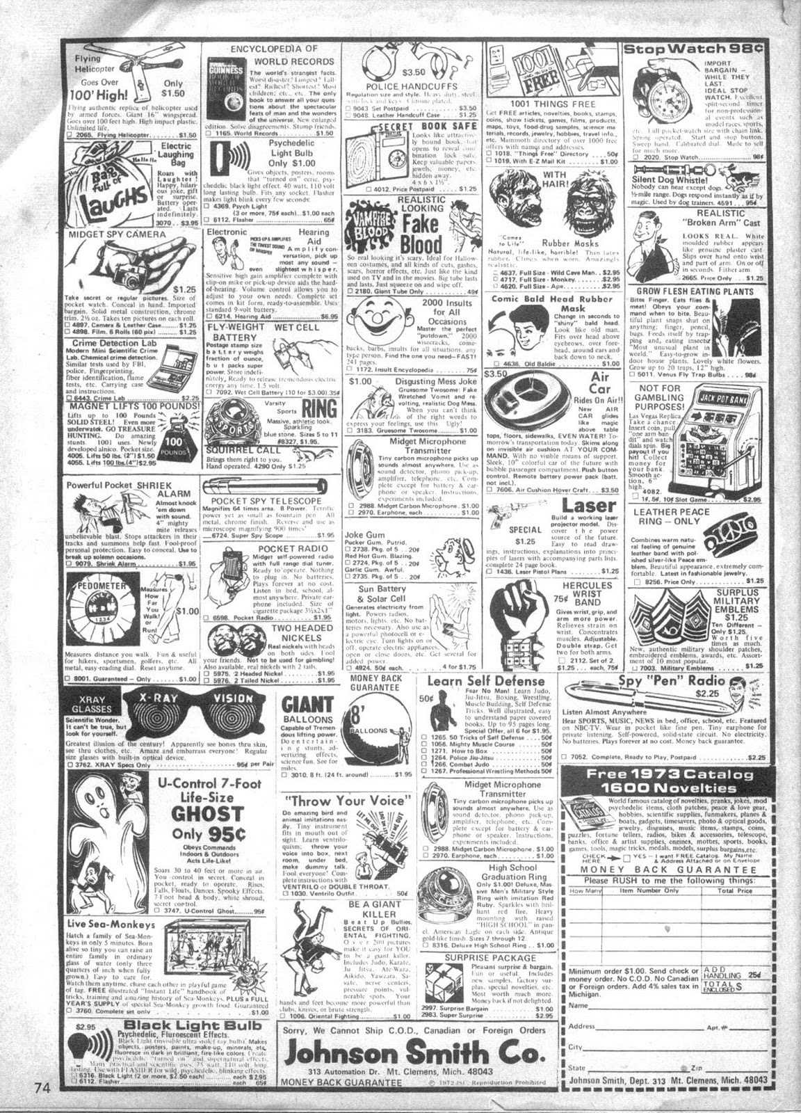 More Johnson Smith Ads | Blood Curdling Blog of Monster Masks