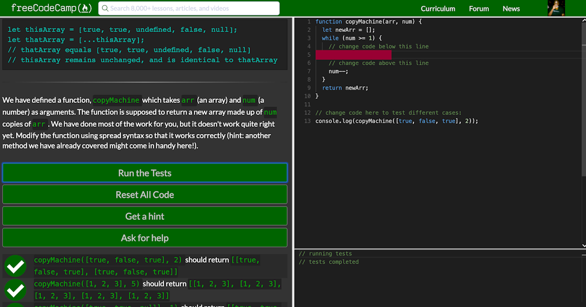 Just A Few Things Copy An Array With The Spread Operator