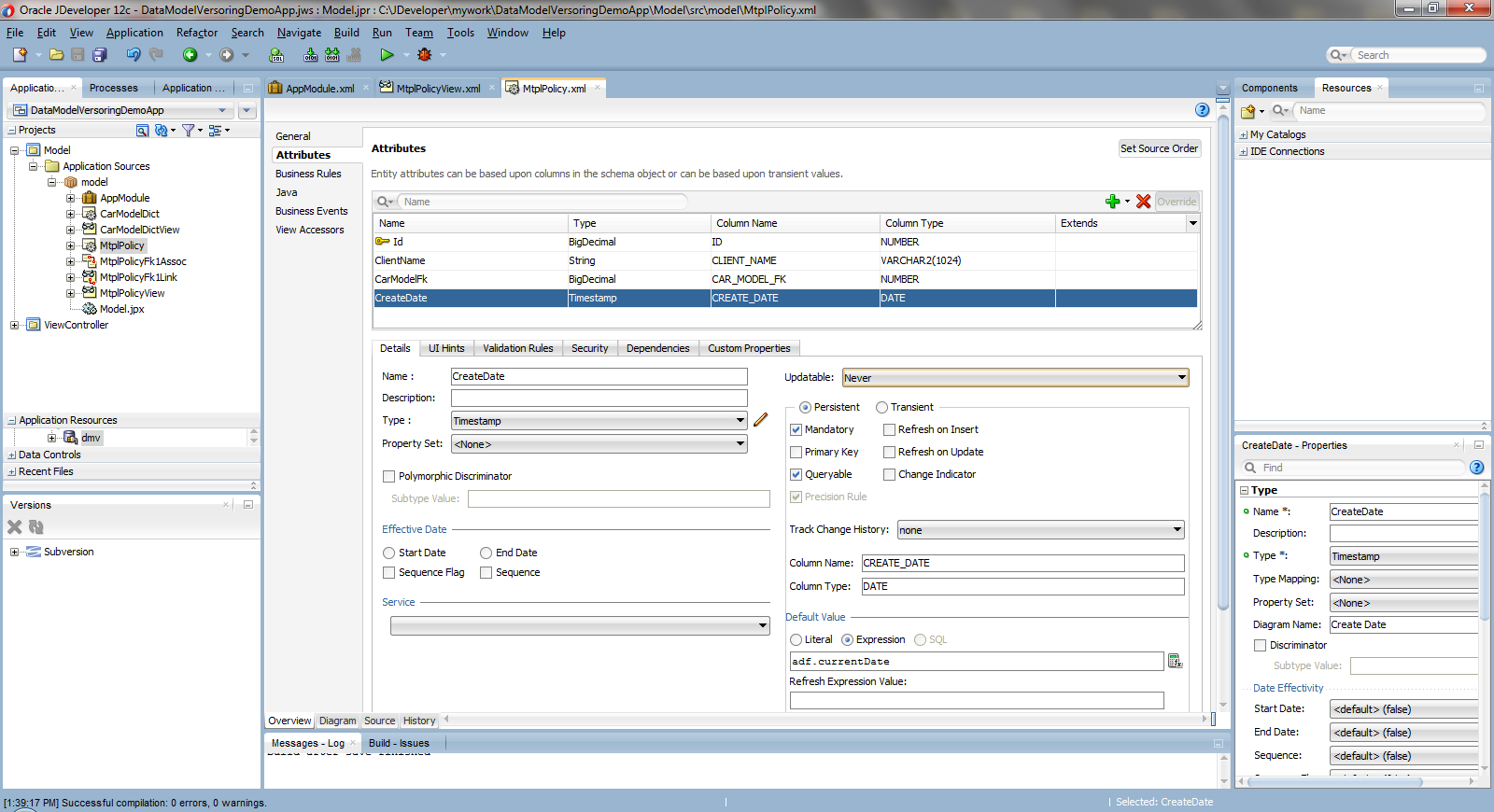 Kamil Krasowskis Blog: data model versioning in time using Oracle ADF 12c