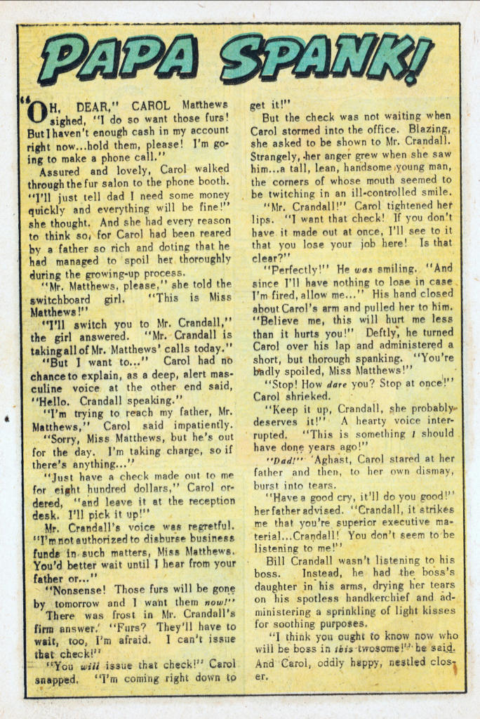 Hairy Green Eyeball 3: HANKY SPANKY — Vintage sexist spanking cartoons ...