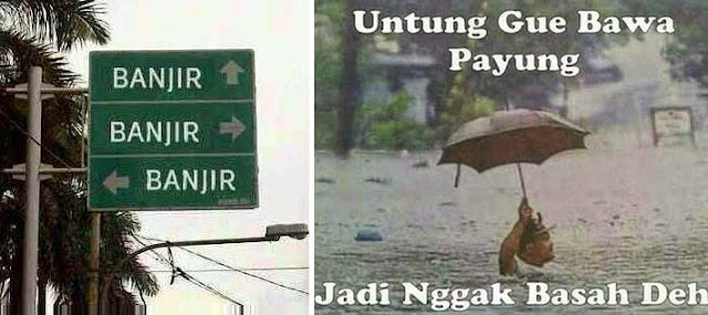 Kumpulan Meme Kocak Banjir Jakarta | LIAT AJA