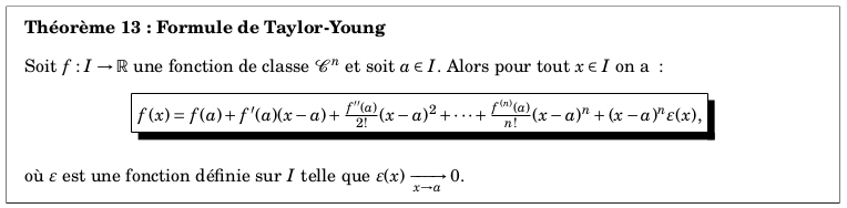Développements limités - analyse 1