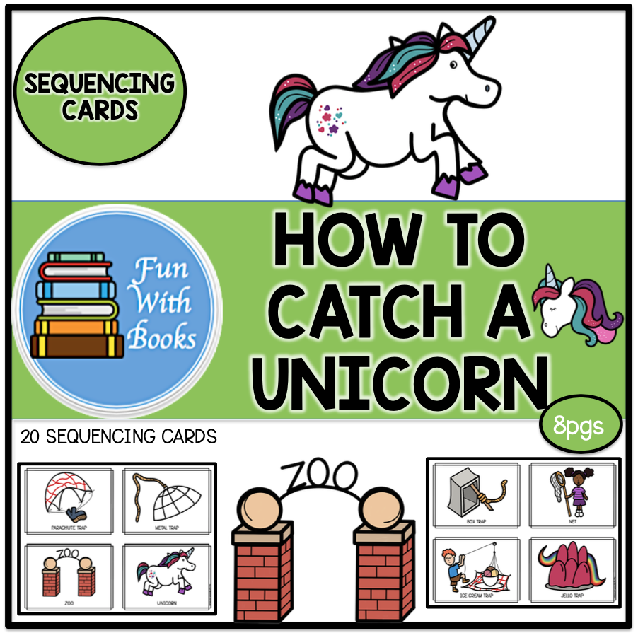 HOW TO CATCH A UNICORN SEQUENCING CARDS ~ Book Units by Lynn