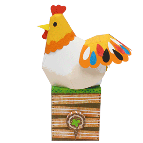 Chicken & Newborn Baby Chick Paper Automata | Papercraft Paradise ...