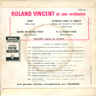 les sensass sillons: Roland Vincent et son orchestre - EP (1965 ...