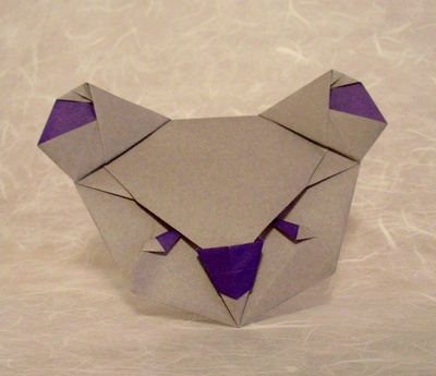 origami Koala Head Hasegawa 3D ~ origami instructions art and craft ideas
