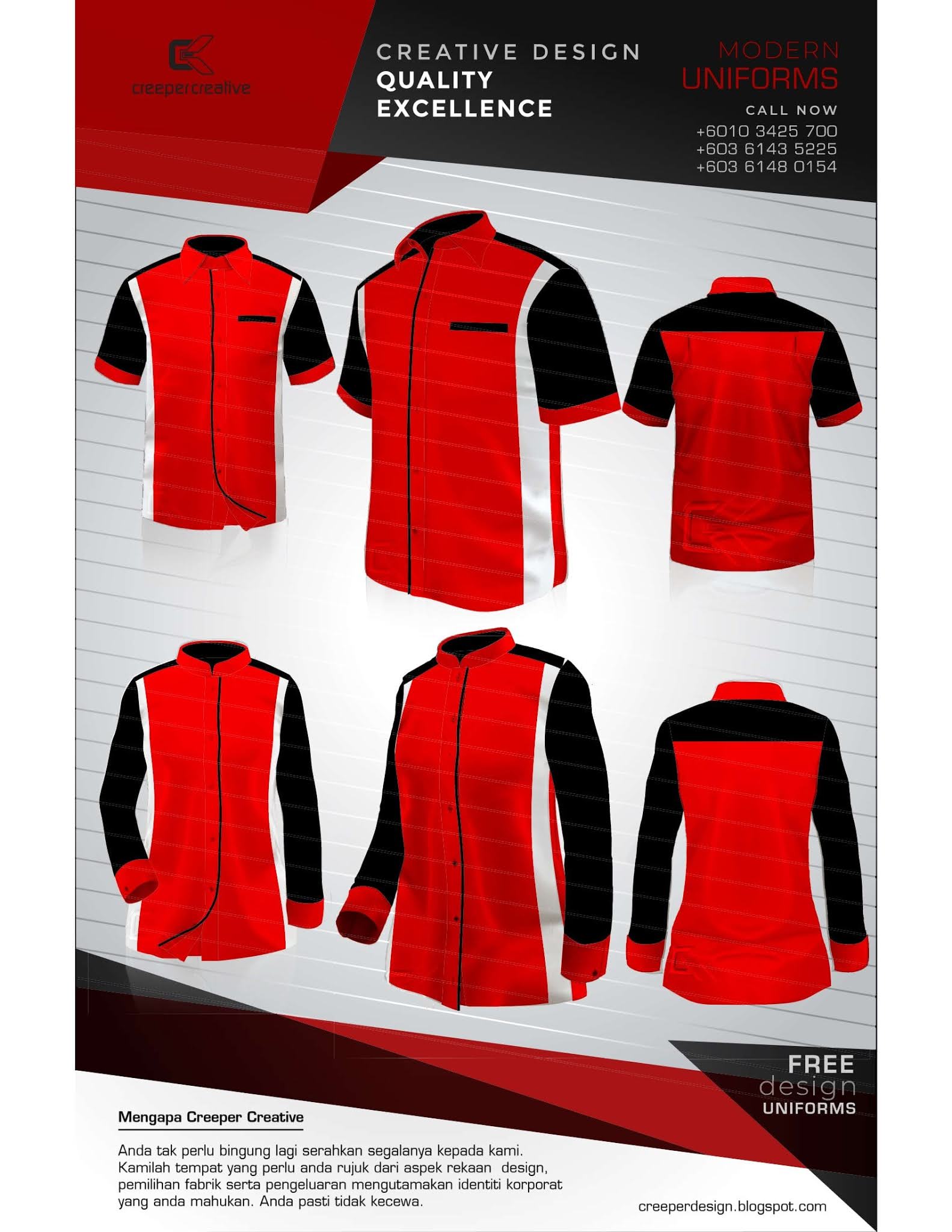 Creeper Creative | Design Baju Korporat Terkini | Corporate Uniform ...