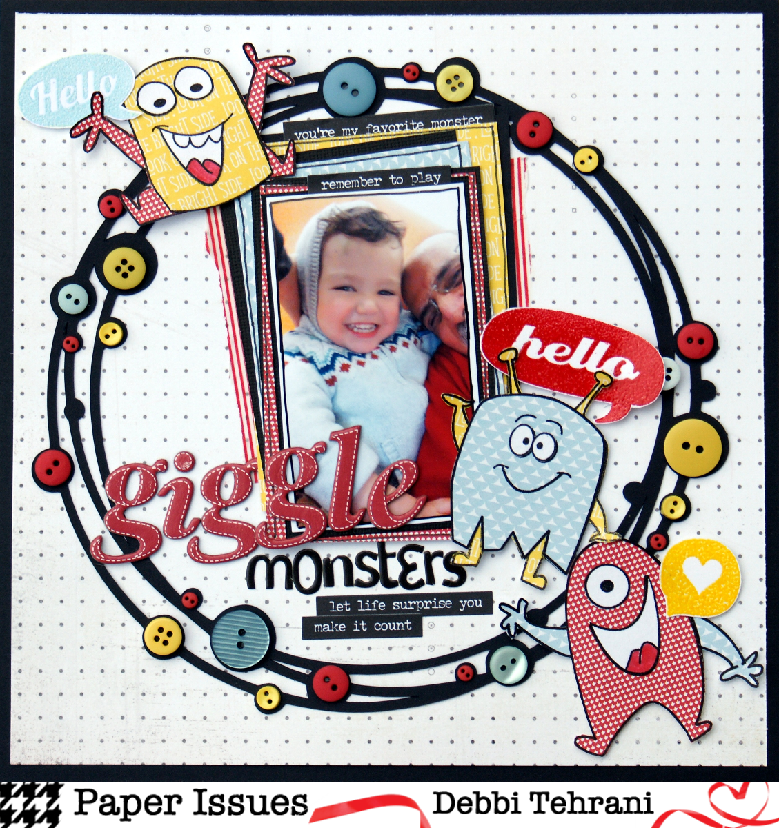 Little Scraps of Magic: Giggle Monsters {Paper Issues Stamp of Approval ...