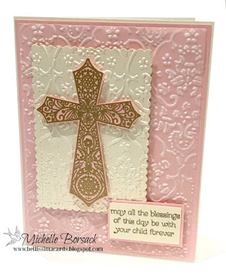 Bellissima Cards: A Baptism Card...Embossed 2 Ways