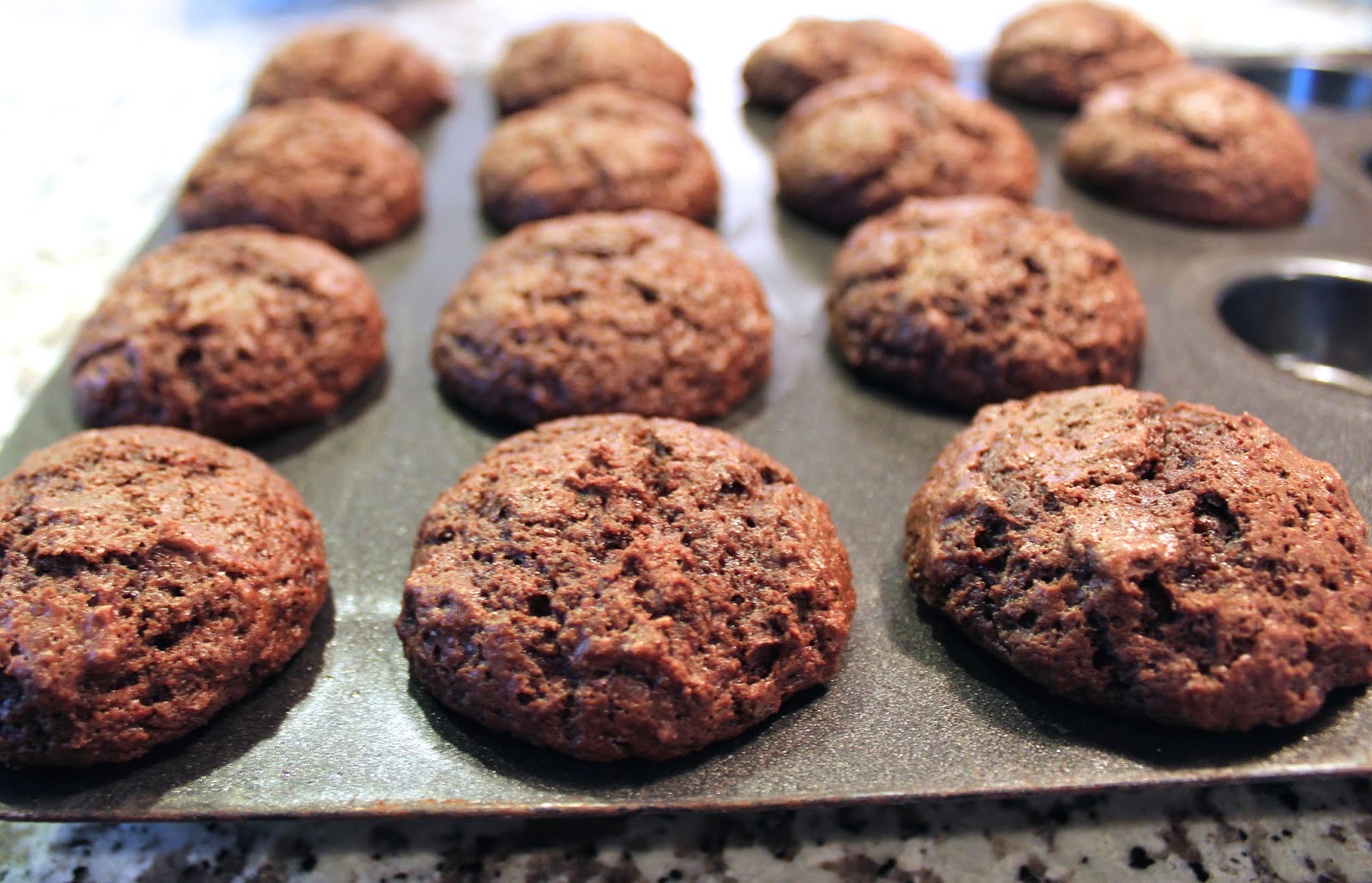 Hey, Mom! What's For Dinner?: Chocolate Mini Muffins with Sugar Glaze