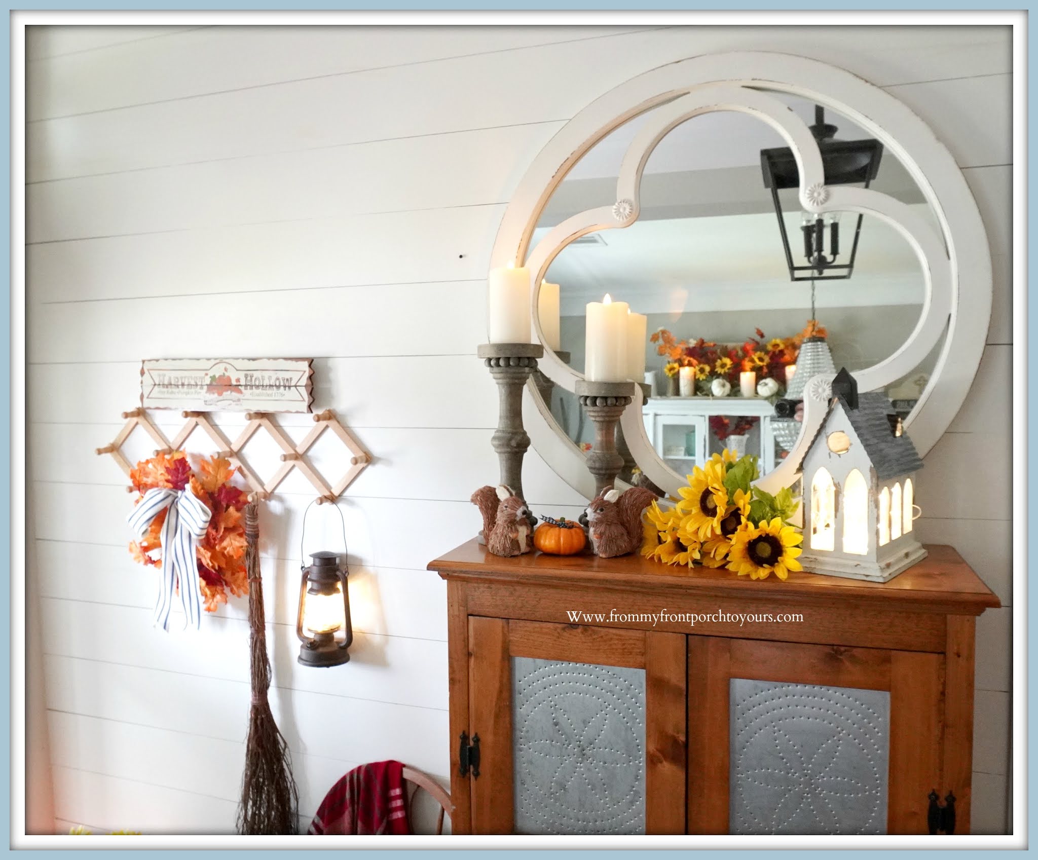 From My Front Porch To Yours: Farmhouse Cottage Style Fall Foyer