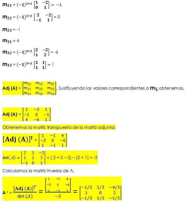 Algebrerìa: Propiedades de las Matrices