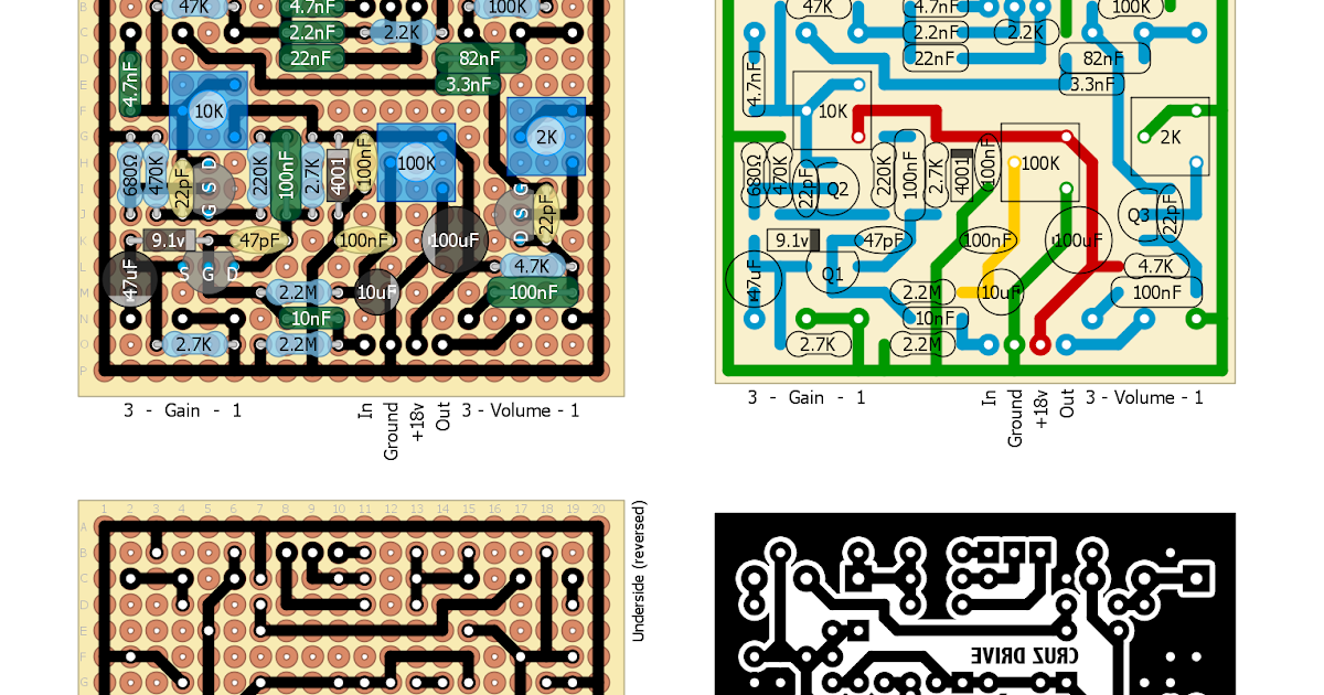 Perf and PCB Effects Layouts: Jon Patton Cruz Drive