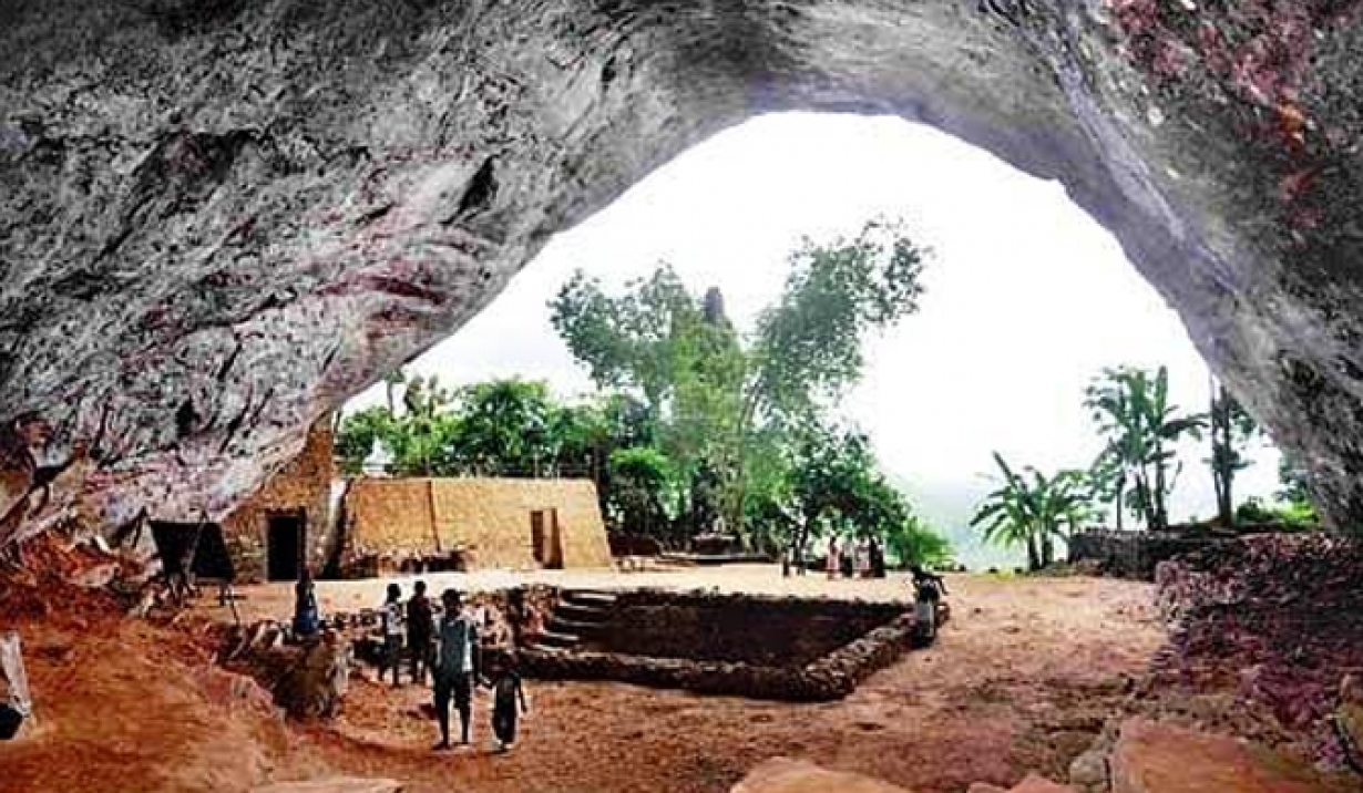 An ancient places in sri lanka: Fa Hien Cave