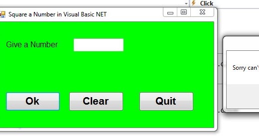 Free Programming Source Codes and Computer Programming Tutorials: Square a Number Using Visual ...
