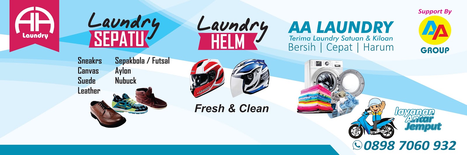 Spanduk Laundry & Cuci Sepatu - Agen87