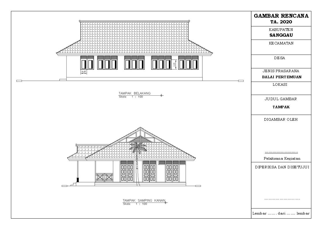 Infrastruktur Perdesaan: Desain dan RAB Pembangunan Balai Pertemuan ...