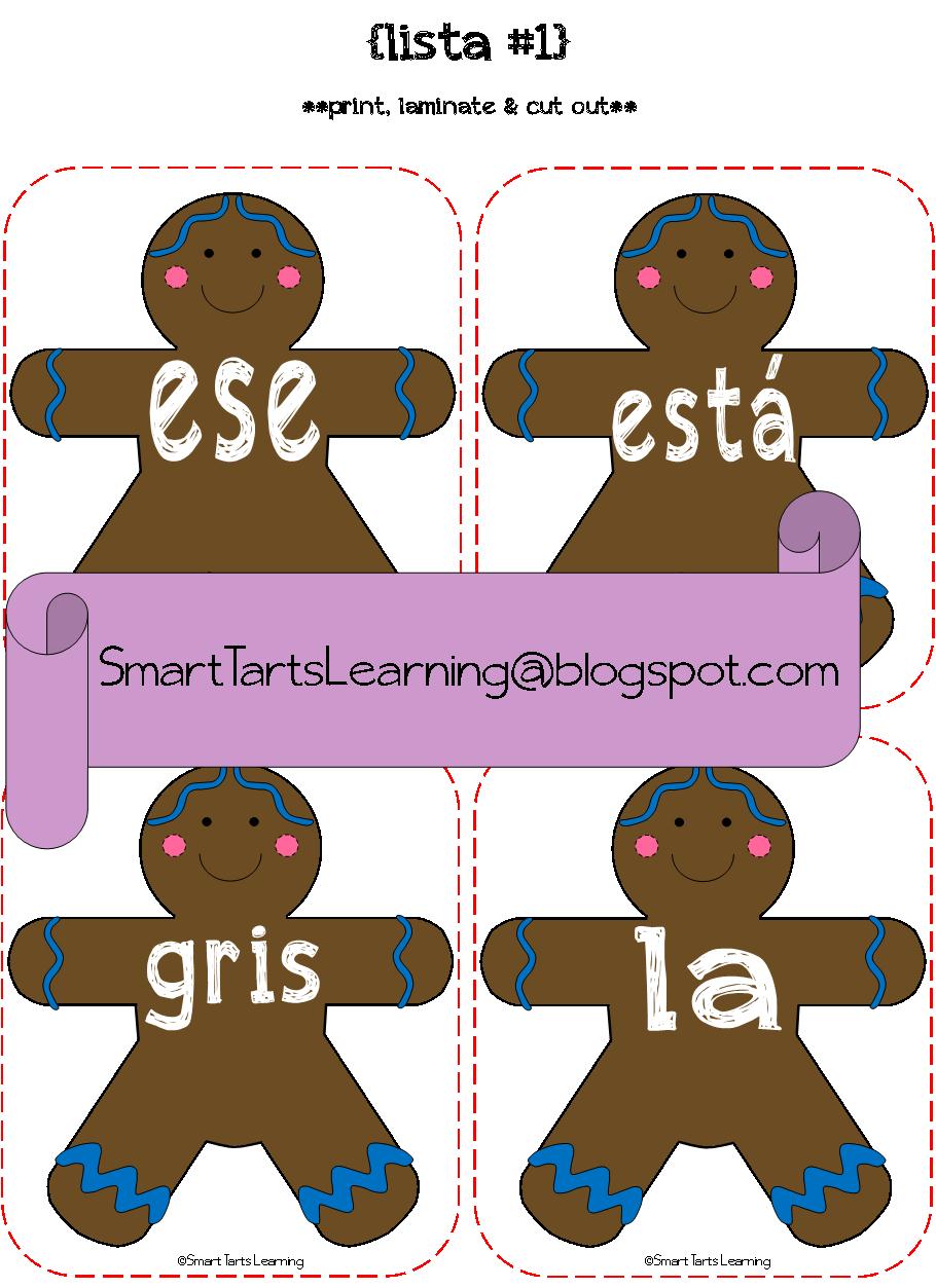 SmartTartsLearning: The Gingerbread Man has learned Spanish!