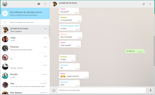 Usar WhatsApp en tu pc ~ Tu Cronista Digital