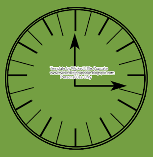 Wicked Little Cupcake: Clock Template